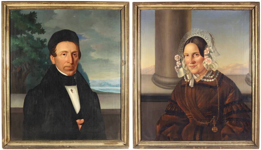 A PAIR OF PORTRAITS BY MAURITZ SAMUELSON (SWEDISH 1806-1872) — Russian ...